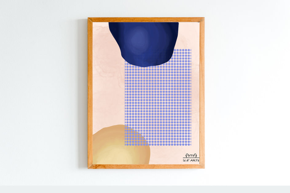 The Fingerprint | Blue And Ochre Abstract Oil Painting | le d’ARTe – le ...