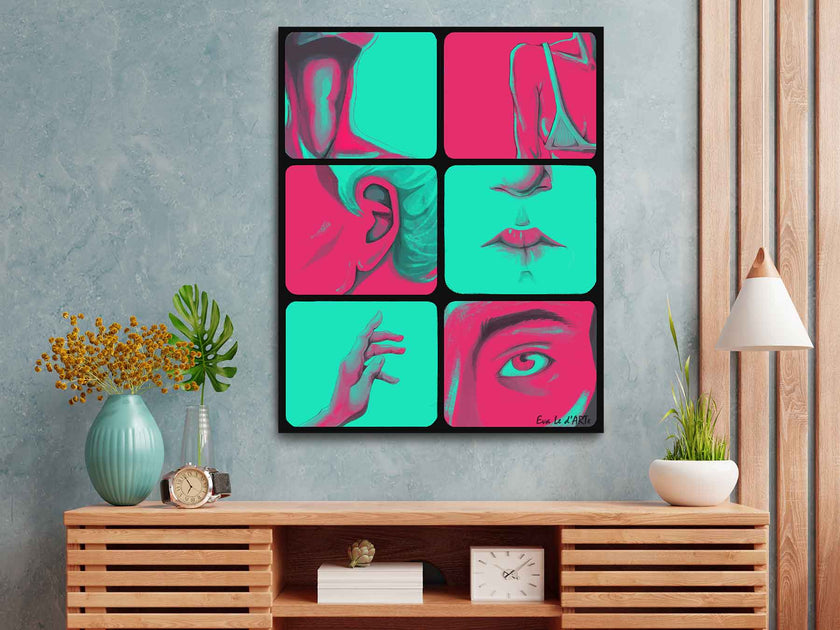 Modern Pop Art Oil Painting | Body Details | le d’ARTe – le d'ARTe